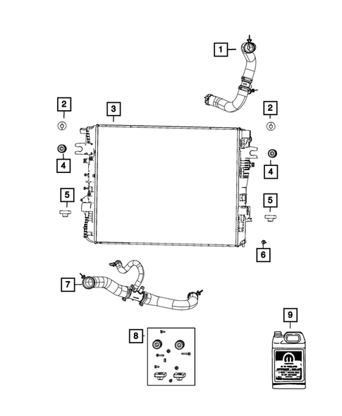 Radiator and Related Parts; Charge Air Cooler for 2023 Jeep Grand ...
