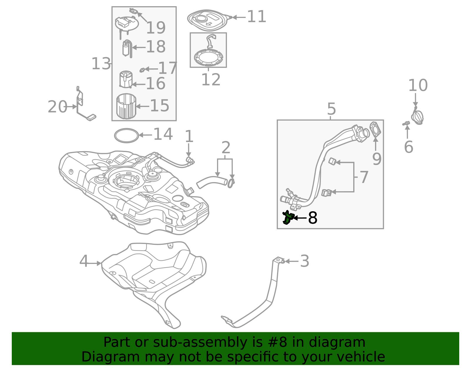 2021-2025 Hyundai Filler Pipe Bracket 31033-AA570 | Hyundai Wholesale ...