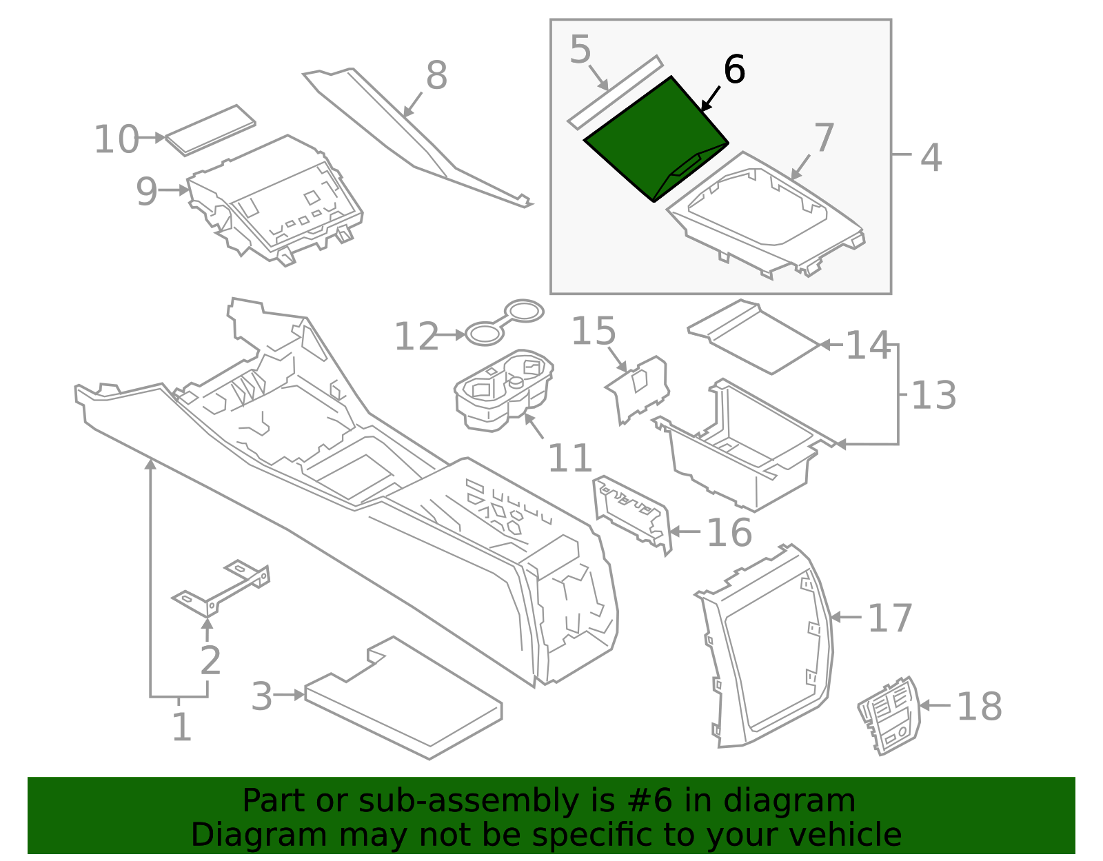 2019-2024 BMW | Console Lid | 51-16-5-A0E-FD3 | BMW OEM Parts Store
