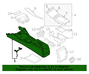 Genuine BMW 51-16-6-996-833 | Console Body | FREE Shipping on Most ...