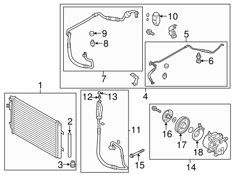 Condenser, Compressor & Lines for 2013 Hyundai Veloster | World OEM ...
