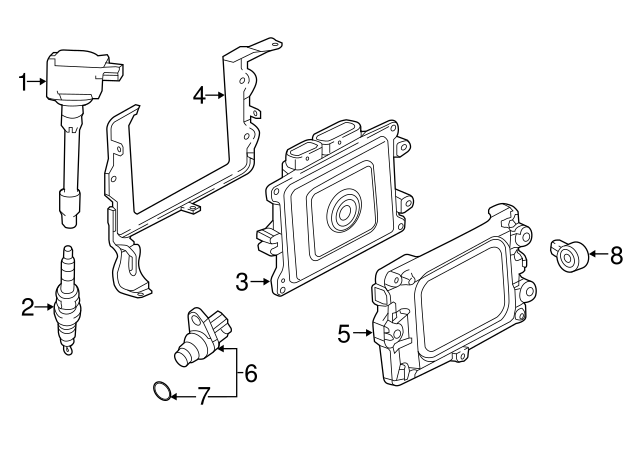 37821-6A0-A00 - Bracket, Powertrain Control Module - 2018-2020 Honda ...