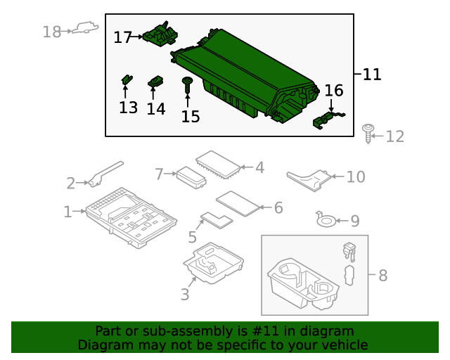 Genuine BMW 51-16-9-458-233 | Armrest | FREE Shipping on Most Orders ...