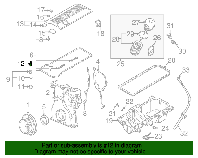 11121738608 - 1997-2006 BMW Valve Cover Nut (11-12-1-738-608) | BMW of ...