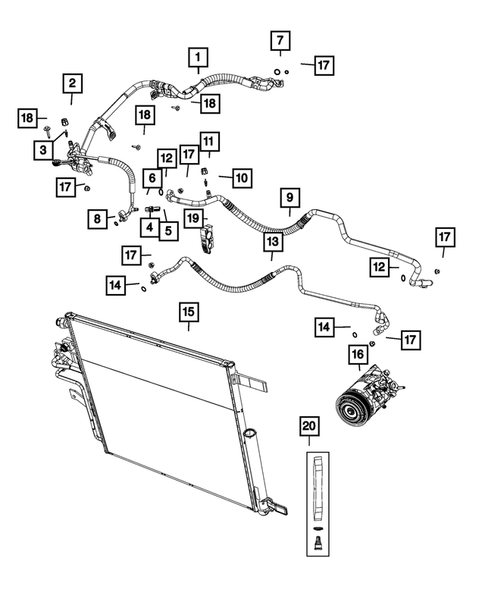 Air Conditioner and Heater Plumbing for 2019 Ram 1500 | Mopar Factory Parts