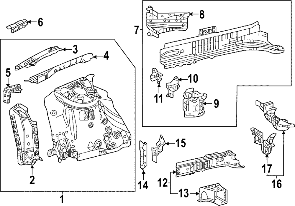 2023-2025 Toyota bZ4X Upper Rail 53734-42040 | Toyota Parts Center