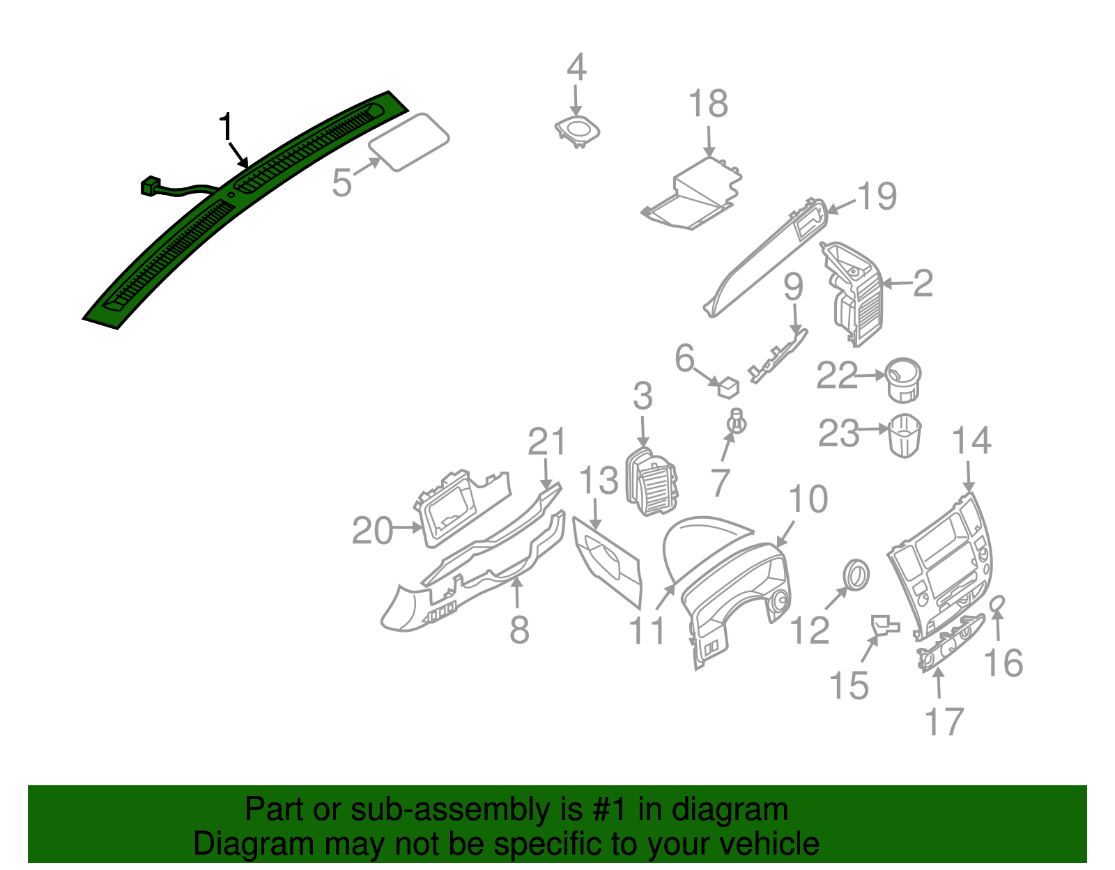 2008-2010 Infiniti QX56 Defroster Grille 68310-9GA1D | Faulkner ...