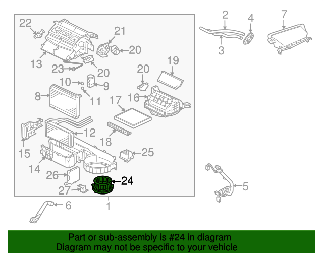 2008-2017 Mitsubishi Blower Motor 7802a217 | Mitsubishi Parts Warehouse ...