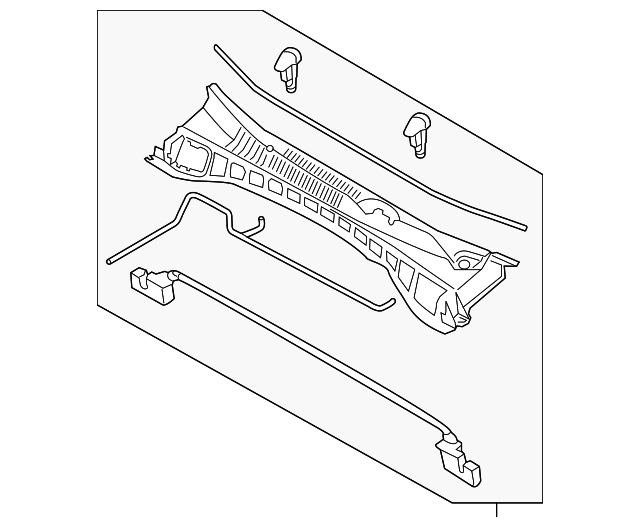 2013-2019 Hyundai Cowl Grille 86150-B8000 | OEM Parts Online