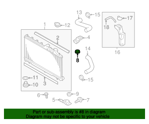 2002-2021 Subaru Radiator Assembly Mount Cushion 45135AE030 | OEM Parts ...