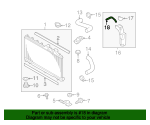 2009-2021 Subaru Engine Coolant Reservoir Hose 45162AG021 | Subaru ...