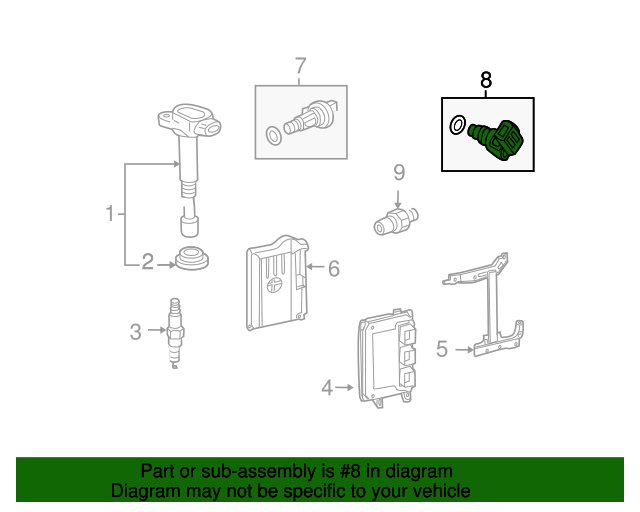 37510-R40-A01 - Camshaft Position Sensor 2008-2015 Honda | Honda Parts ...