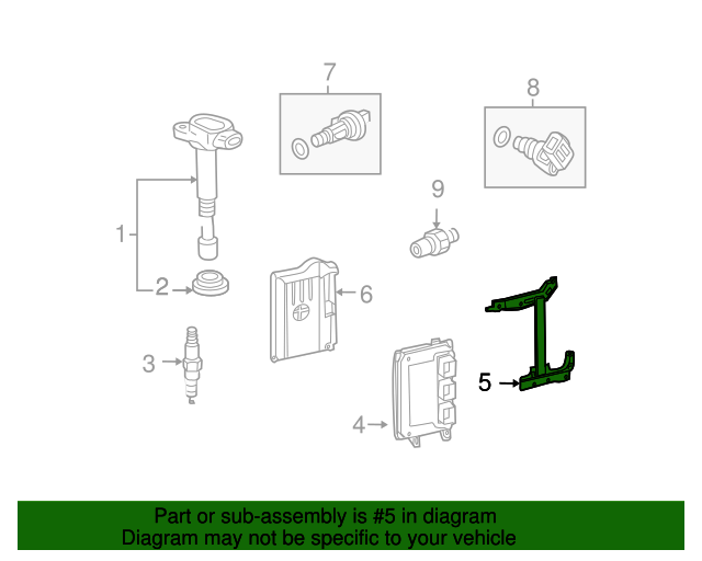 37821-R40-A00 - Bracket, Engine Control Module 2008-2015 Honda | Honda ...
