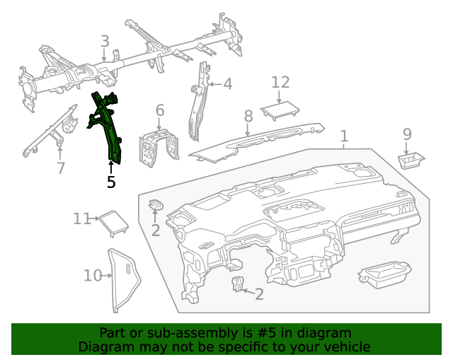 2018-2022 Lexus Center Brace 55306-48160 | OEM Parts Online