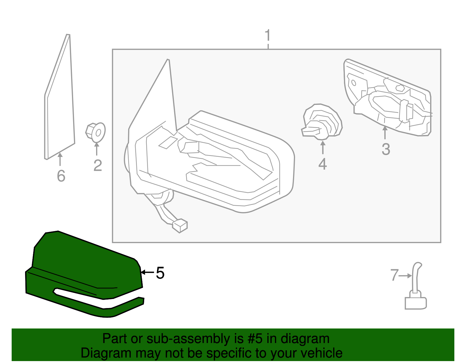 2016-2024 Nissan Mirror Cover 96374-EZ90A | Nissan RVA