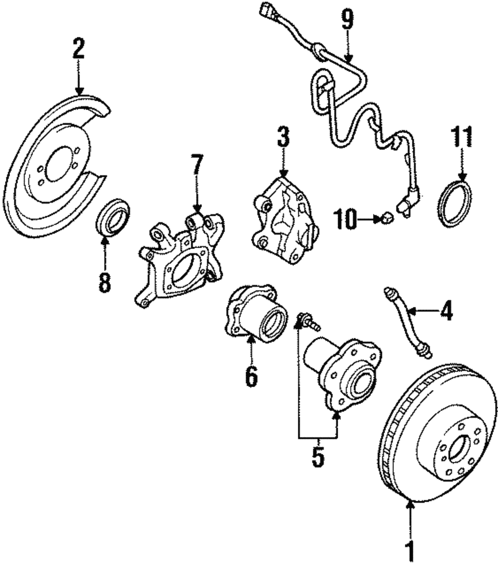1990-1996 Nissan 300ZX Skyline R32 R33 Z32 300ZX Rear Wheel Bearing LH ...