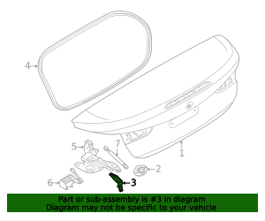 Genuine BMW 51-24-9-465-595 | Trunk Lid Bracket | FREE Shipping on Most ...