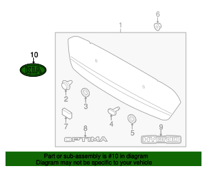 86320-2T000 - Deck Lid Emblem 2013 Kia Optima | Kia.Parts Store