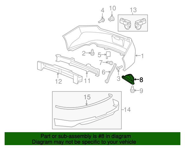 71504-TE0-A00ZF - Finisher, Rear Bumper Cover *R94* (San Marino Red ...
