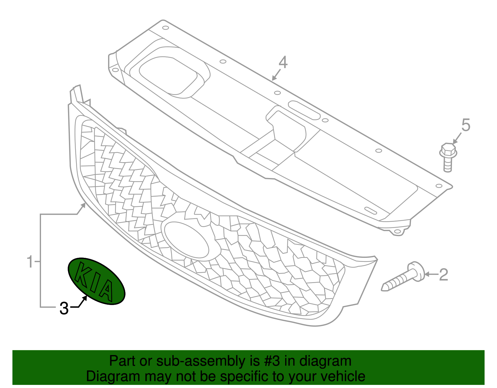 86353-3W500 - Emblem 2013-2021 Kia | Kia.Parts Store
