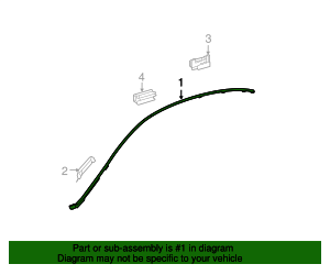 OEM Mercedes-Benz Roof Molding For 2010-2013 Mercedes-Benz - Part# 221 ...