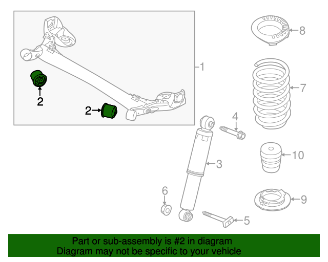 55160-1W000 - Axle Beam Bushing 2012-2017 Kia Rio | Kia.Parts Store