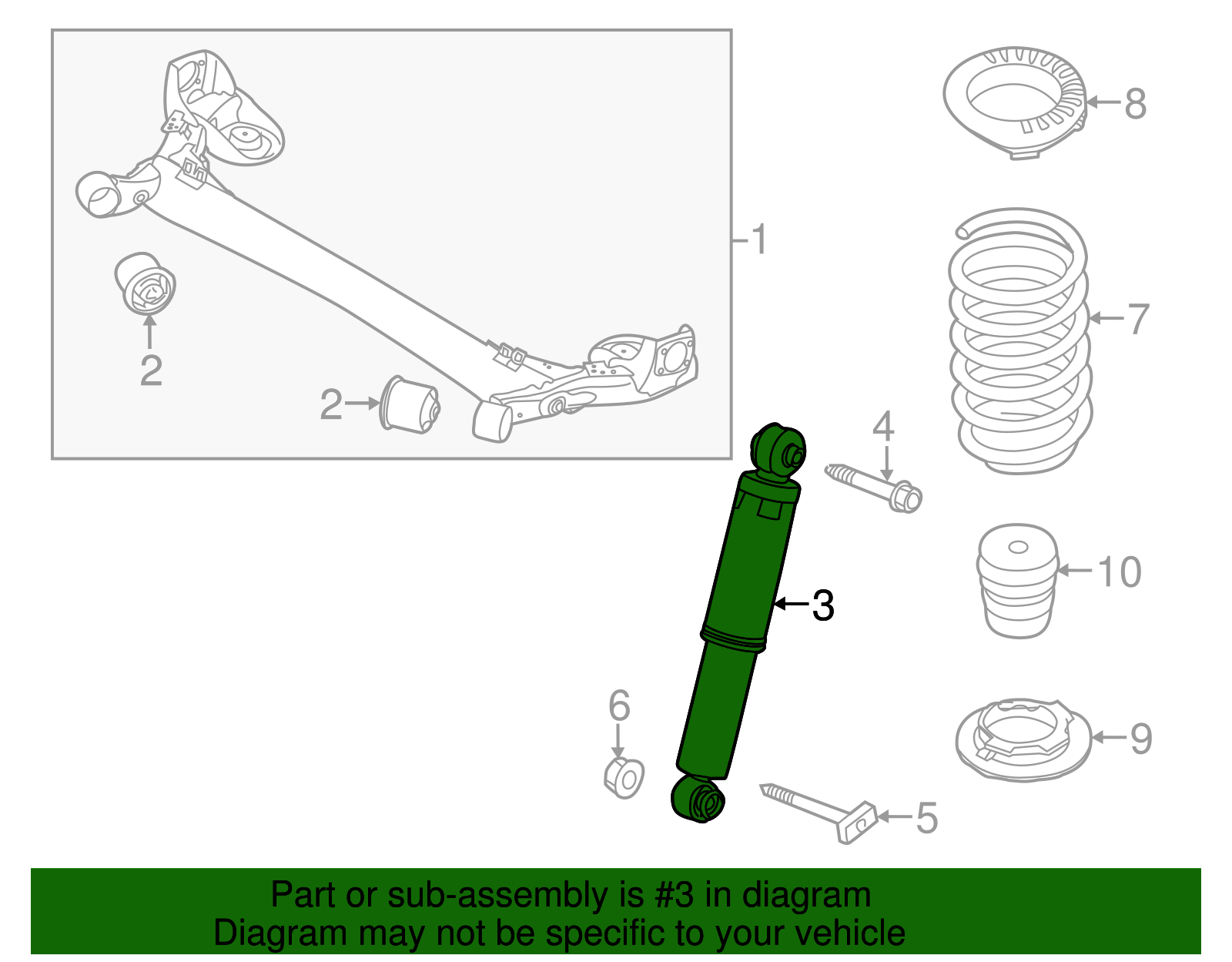 55300-1W210 - Shock Absorber 2015-2017 Kia Rio | Kia.Parts Store