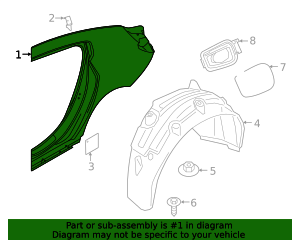 41007494277 - 2020-2023 BMW Quarter Panel (41-00-7-494-277) | BMW of ...