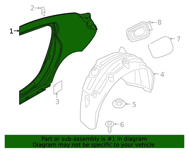 41007494277 - 2020-2021 BMW Quarter Panel (41-00-7-494-277) | BMW of ...