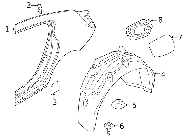 41007494278 - 2020-2024 BMW Quarter Panel (41-00-7-494-278) | BMW of ...