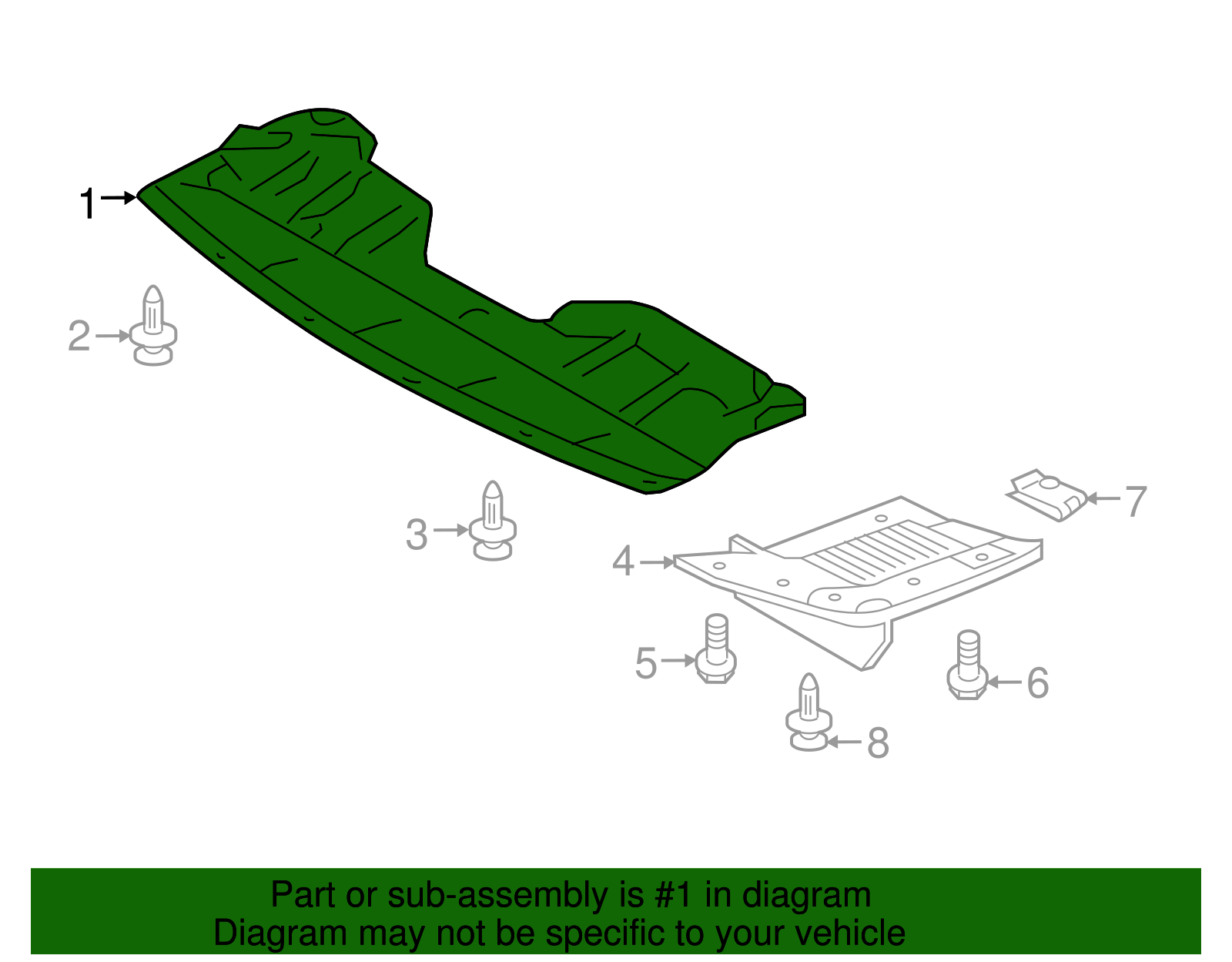 2008-2015 Nissan Splash Shield 75892-JM00A | Nissan Parts Central