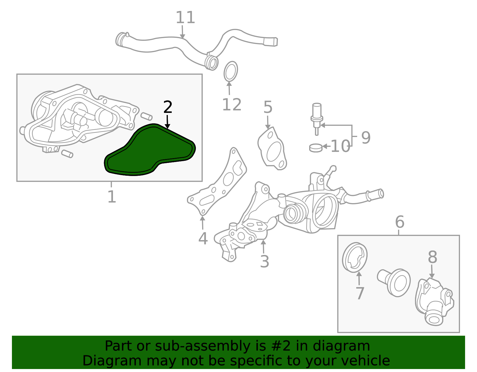 19222-P8A-A01 - 1998-2025 Honda - Gasket Water Pump (Yamada) | Genuine ...