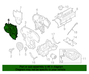 2015-2020 Nissan Cover Assembly 13041-9HP0B | QuirkParts