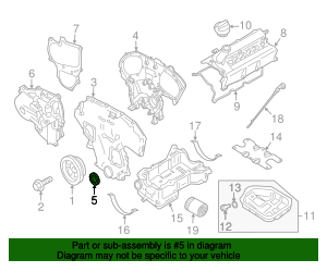 2014-2020 Nissan Rear Main Seal Retainer 12296-9HP0A | TascaParts.com