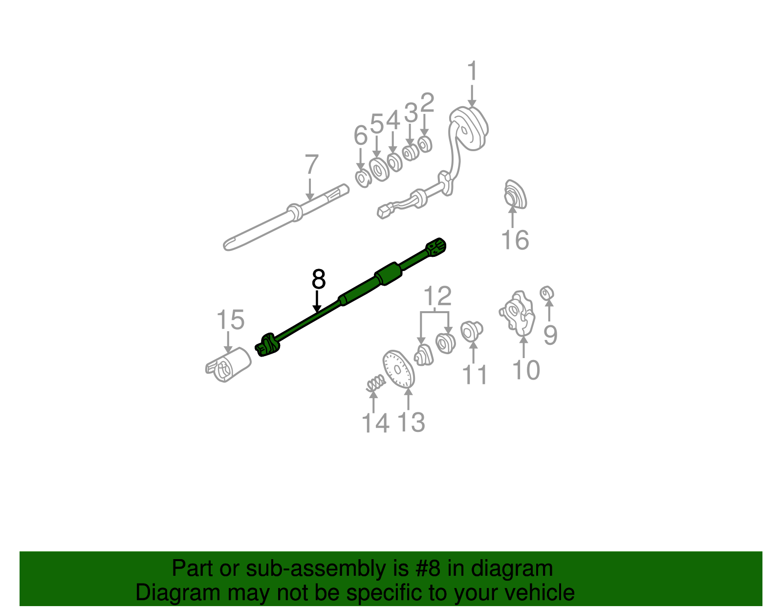 Genuine OEM Ford Part - Shaft Assembly 6C3Z-3B676-A | Genuine OEM Ford ...