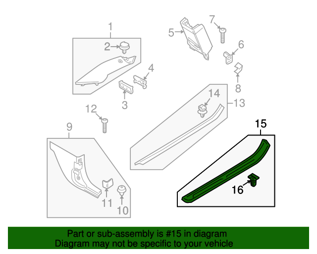 51478045297 - 2008-2013 BMW Sill Plate (51-47-8-045-297) | BMW of South ...