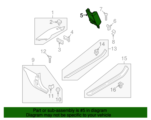Genuine BMW 51-43-2-996-344 | Center Pillar Trim | FREE Shipping on ...