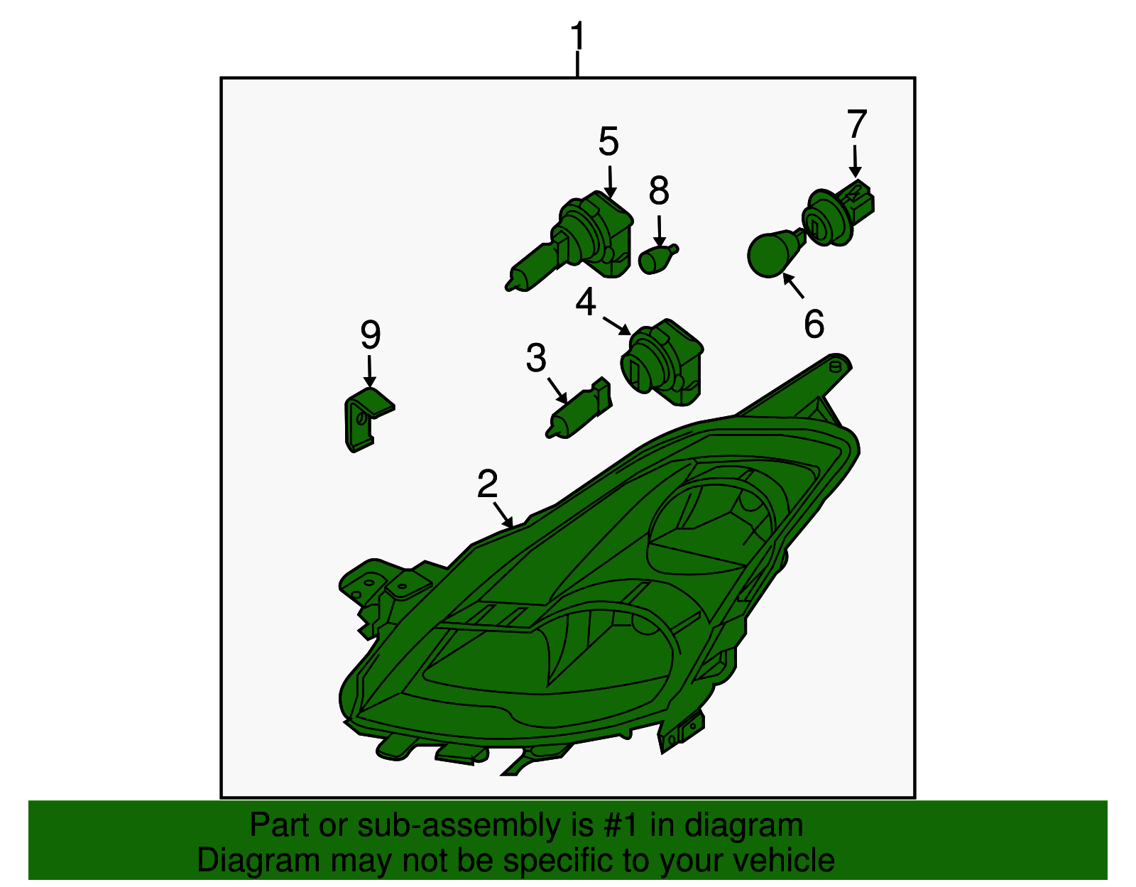 2009 Nissan Altima Headlamp Assembly 26010-JB10A | Nissan Parts Central