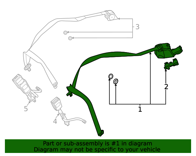 167-860-02-01-9C94 - Seat Belt Lap and Shoulder Belt 2020-2024 Mercedes ...