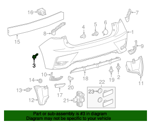 75392-42030 - Bumper Cover Retainer - 2011-2017 Lexus CT200h | My L Parts