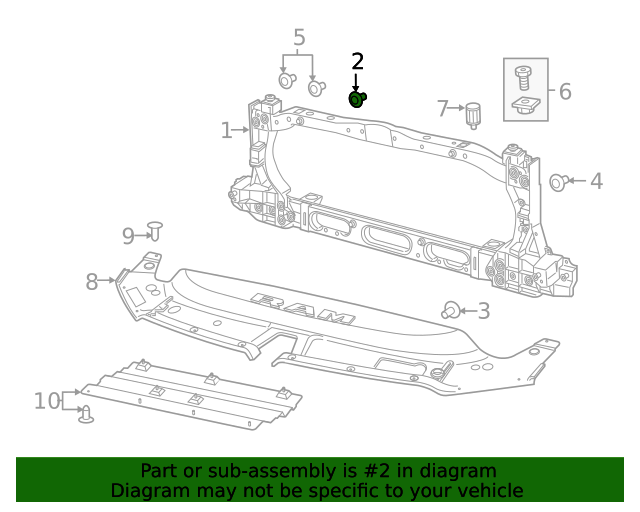 2019-2023 Ram 1500 Bolt 68222844AA | TascaParts.com
