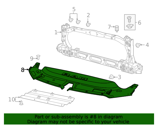 2019-2023 Ram 1500 Seal 68294551ac | TascaParts.com
