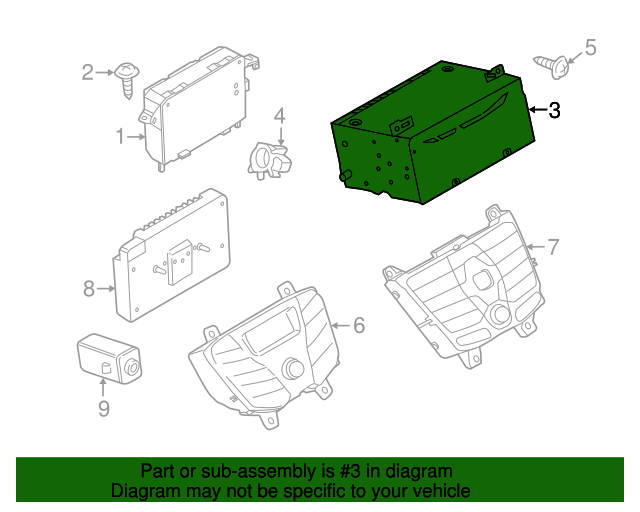 Ford Dealership 2015-2019 Ford Radio Control Unit CK4Z-18C869-C | Ford ...
