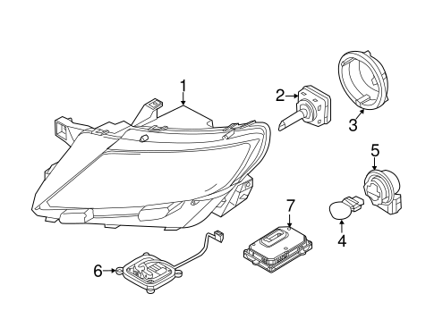 Headlamp Components for 2013 Lincoln MKX | Lasco Auto Parts