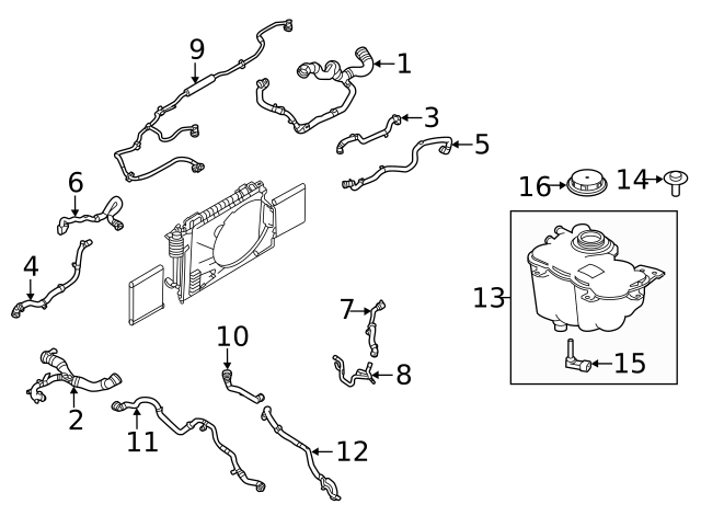 Genuine OEM Coolant Hose Part# LR140911 Fits 2021-2023 Land Rover Range ...
