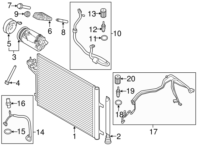 2014-2018 Ford Transit Connect OEM NEW Ford Ac Line Dv6Z-19D742-A DV6Z ...