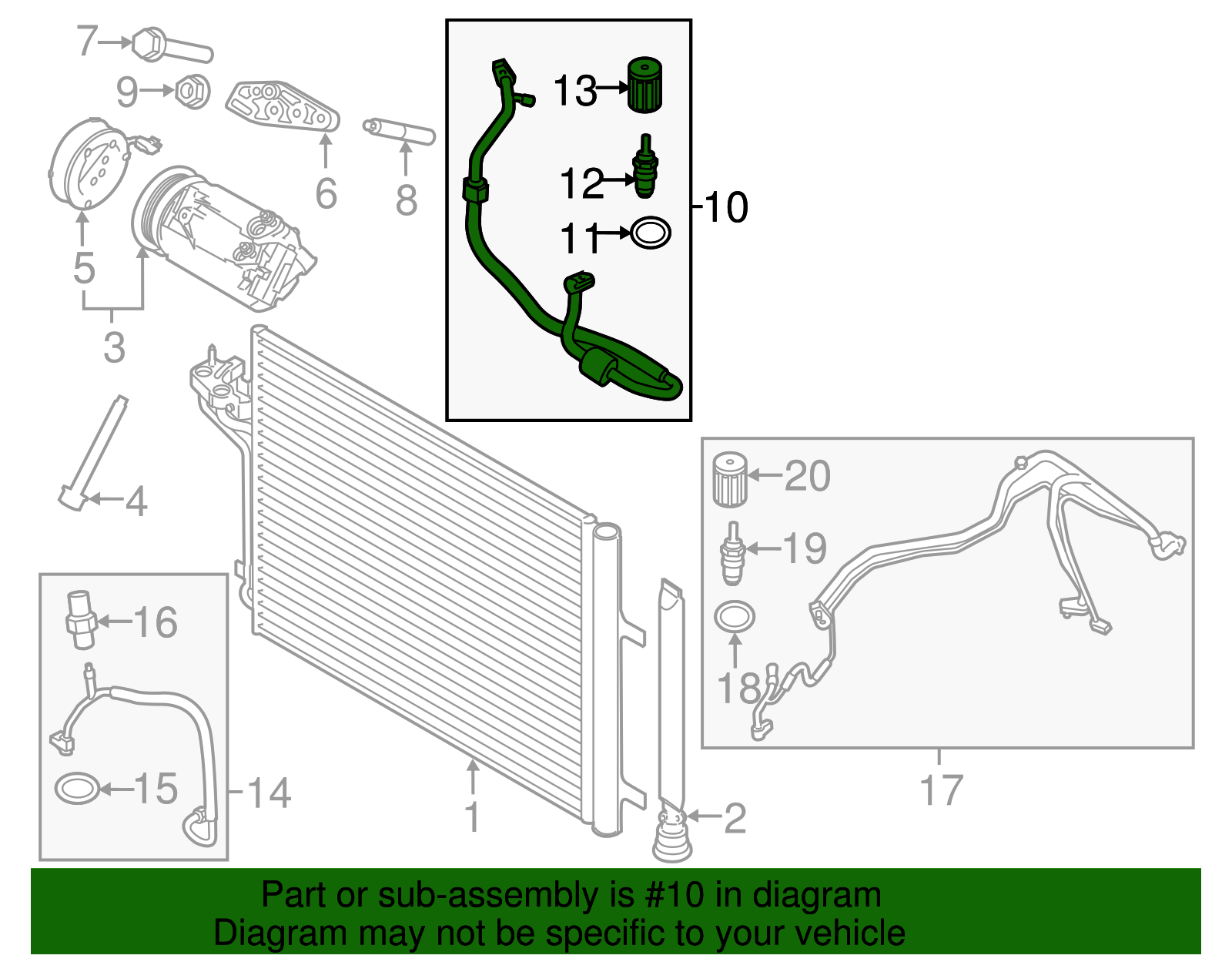 2014-2018 Ford Transit Connect OEM NEW Ford Ac Line Dv6Z-19D742-A DV6Z ...