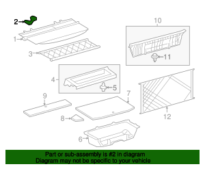 2006-2008 Toyota RAV4 Tonneau Cover Hook 64233-42030-A0 | Toyota Parts ...