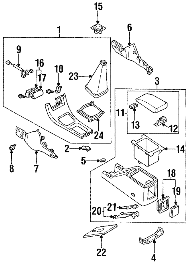 1994-1998 Mazda Side Panel Fastener b46768ac343 | TascaParts.com