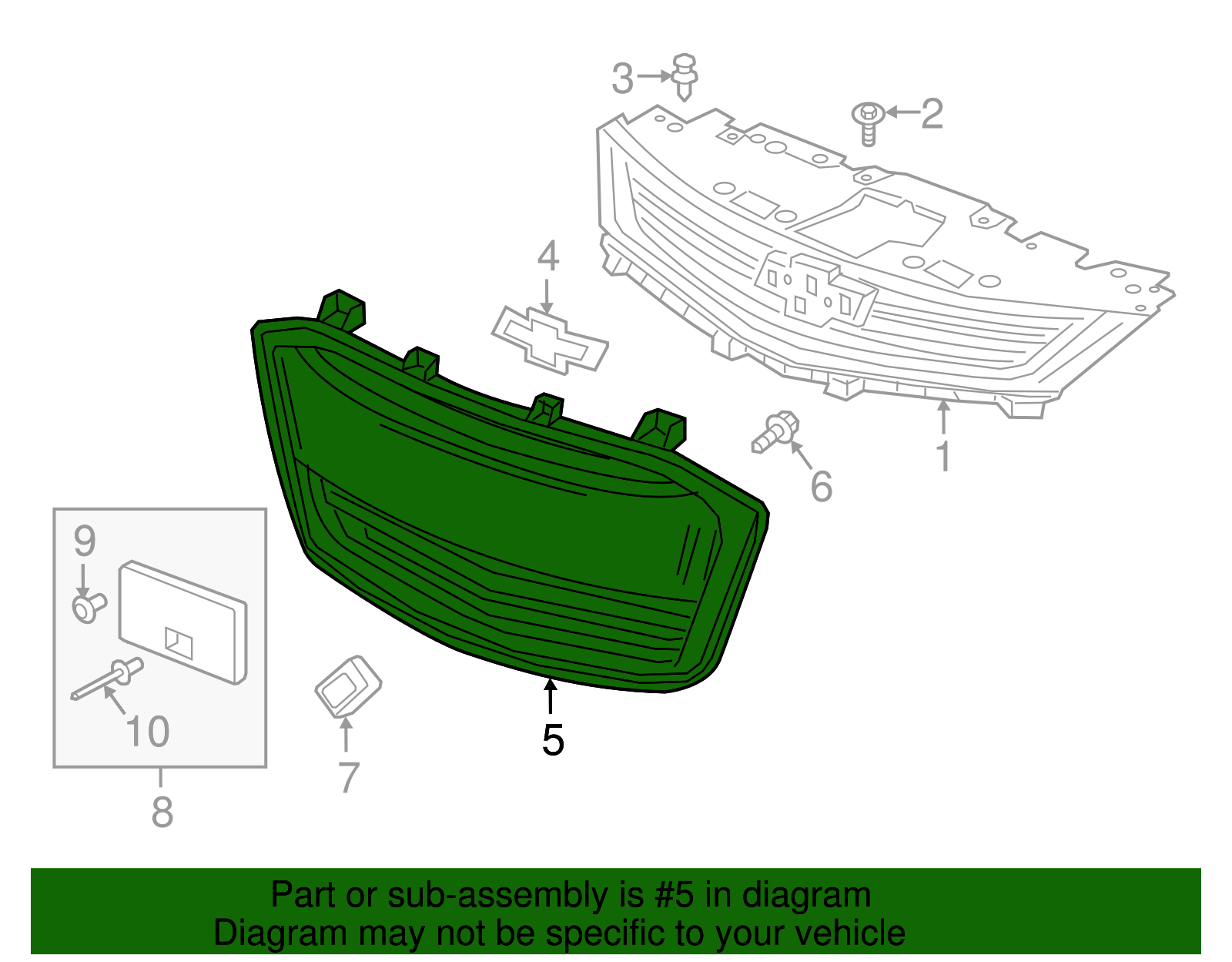 2017-2020 Chevrolet Sonic OEM NEW 2017-2020 Chevrolet Sonic Front Lower ...